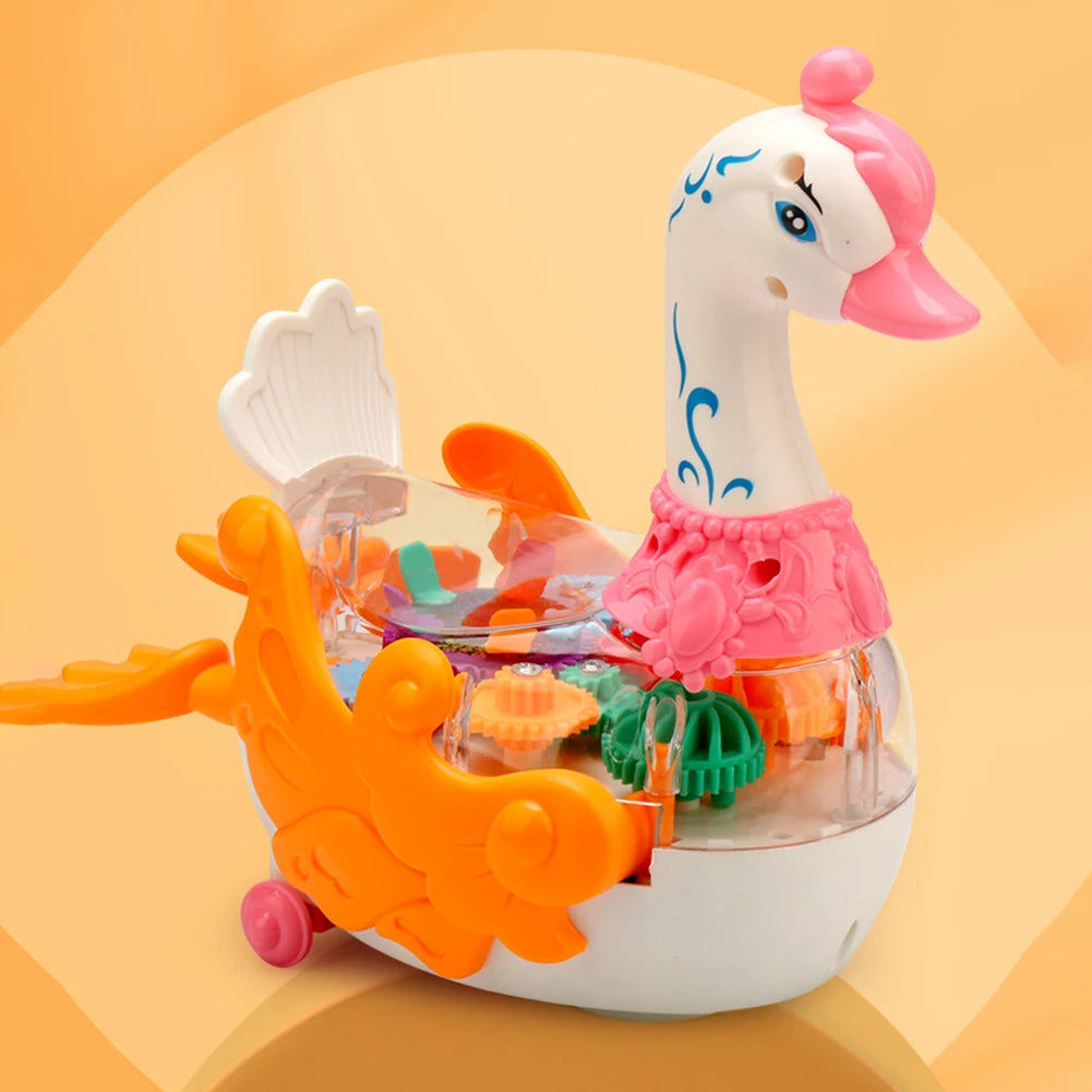 Electric Gear Swan Duck Toy With Transparent Shell – Pana Playhouse