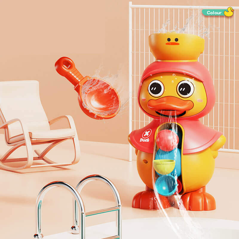 Rotating Waterwheel Baby Bath Toy Little Yellow Duck Sprinkler – Pana ...