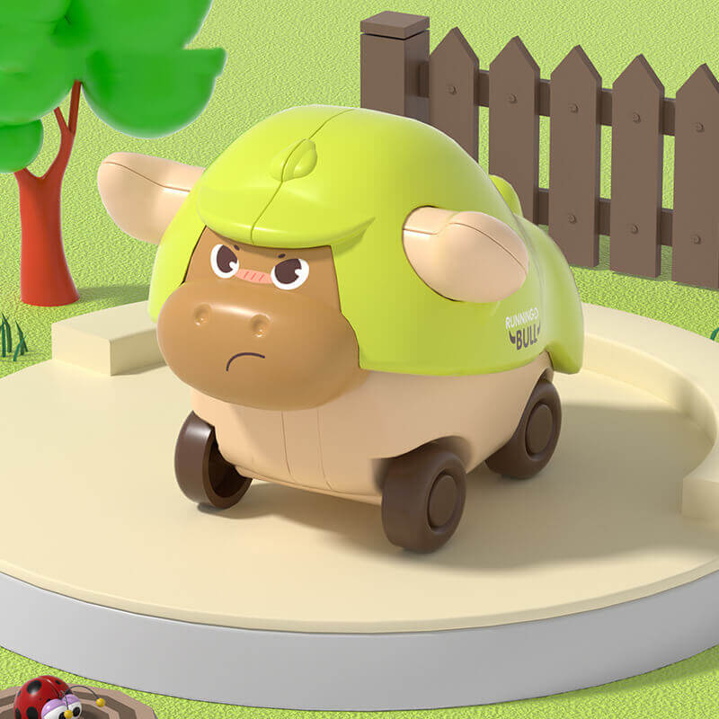 Cartoon Educational Toy Car Press-and-Go Little Cow – Pana Playhouse