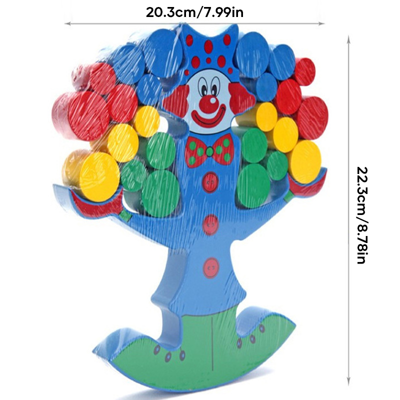 Wooden clown balancing blocks – Pana Playhouse