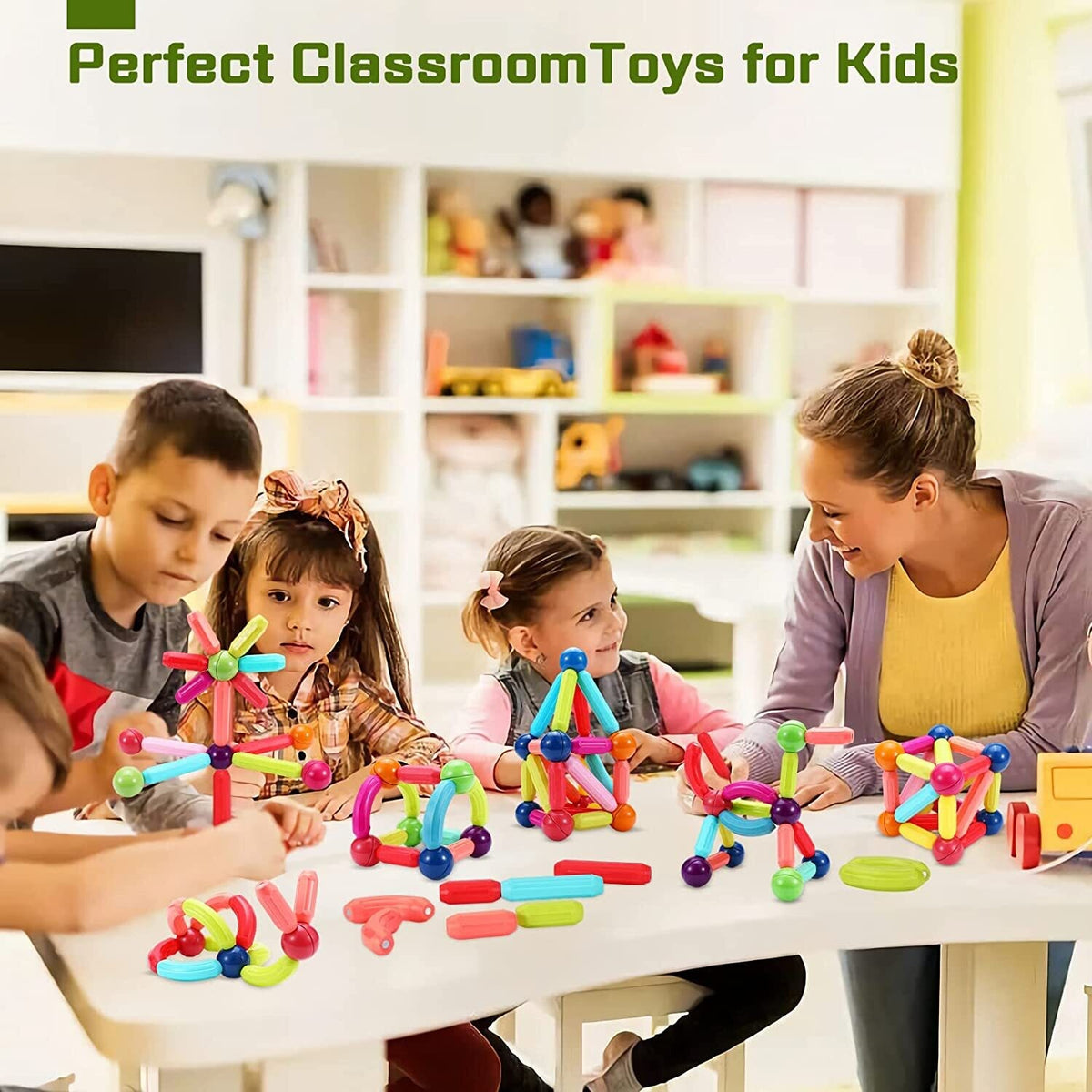 Magic Construction Set Magnetic Balls Stick Building Blocks – Pana ...